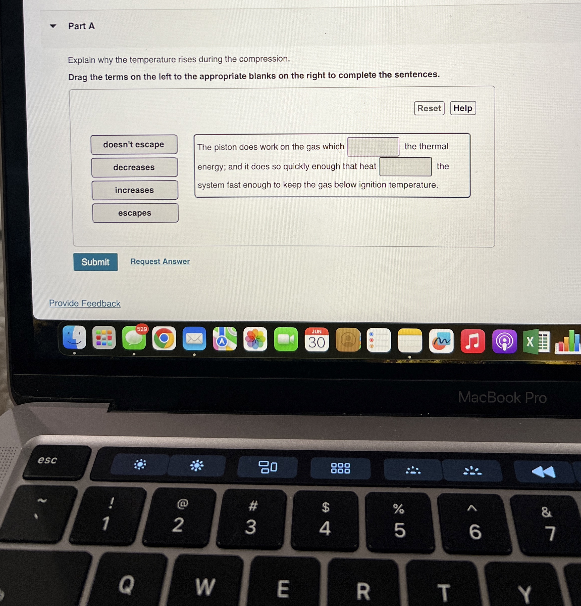 Solved Part AExplain why the temperature rises during the | Chegg.com