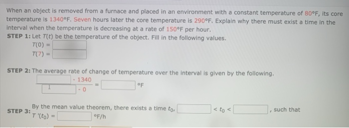 Solved When an object is removed from a furnace and placed | Chegg.com