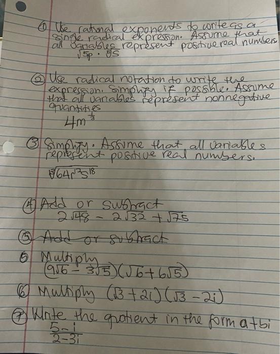 Solved o le catmal exponents de corte as a single radical | Chegg.com