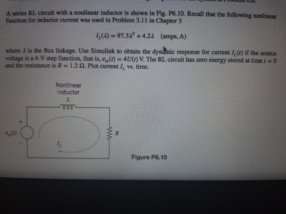 Solved III 0.0. A series RL circuit with a nonlinear | Chegg.com