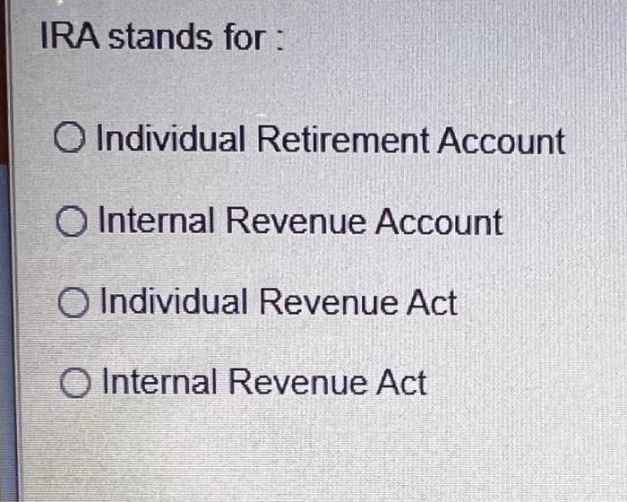 Solved For traditional IRA tax deduction will be in which | Chegg.com