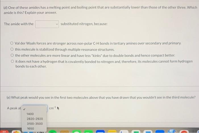 Solved There are four amides with the formula C3H7NO. (a) | Chegg.com