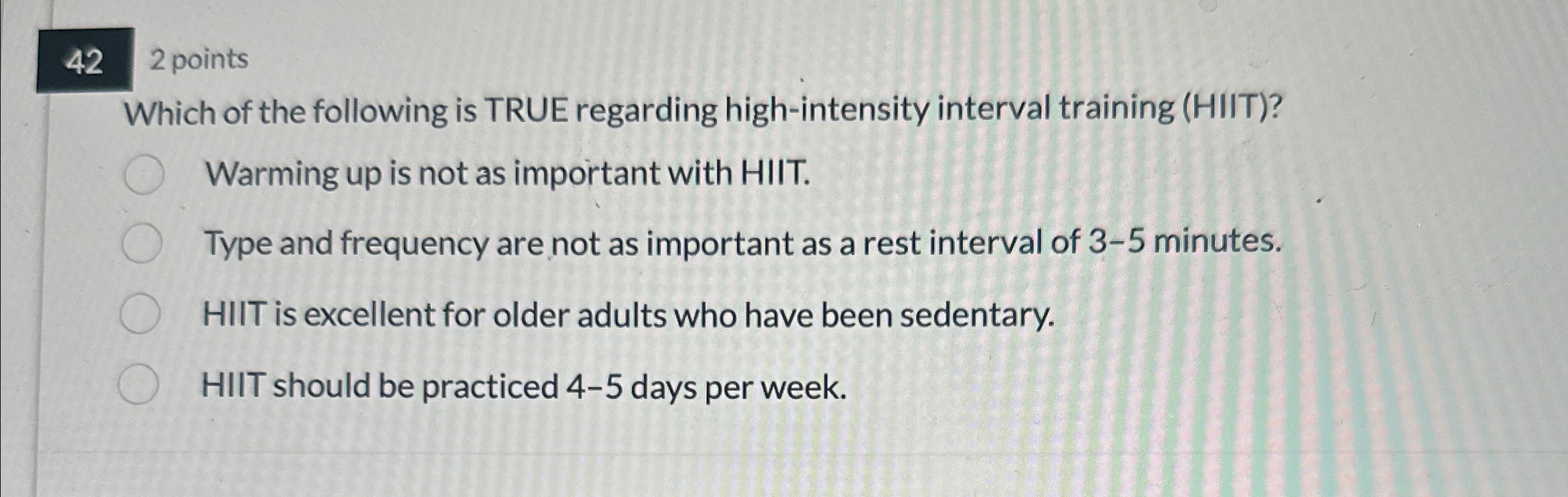 Solved 422 ﻿pointsWhich of the following is TRUE regarding | Chegg.com