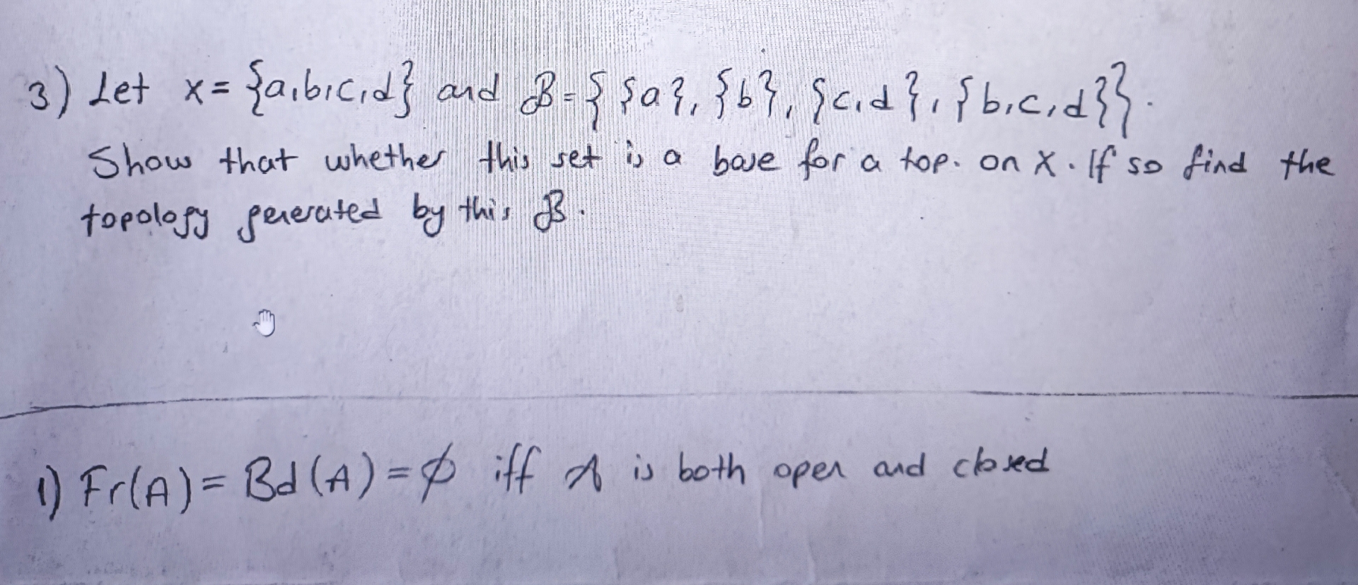 Solved Let x={a,b,c,d} ﻿and B={{a},{b},{c,d},{b,c,d}}. ﻿Show | Chegg.com