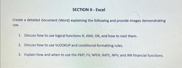 Solved Create a detailed document (Word) explaining the | Chegg.com