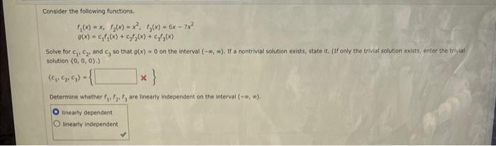 Solved Consider the following functions. | Chegg.com