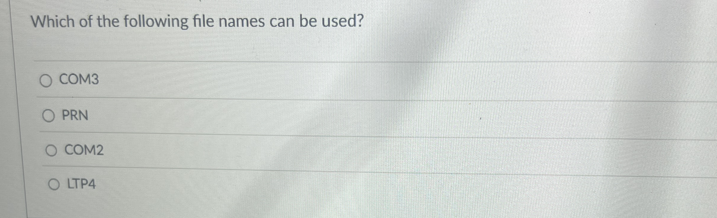 Solved Which of the following file names can be | Chegg.com