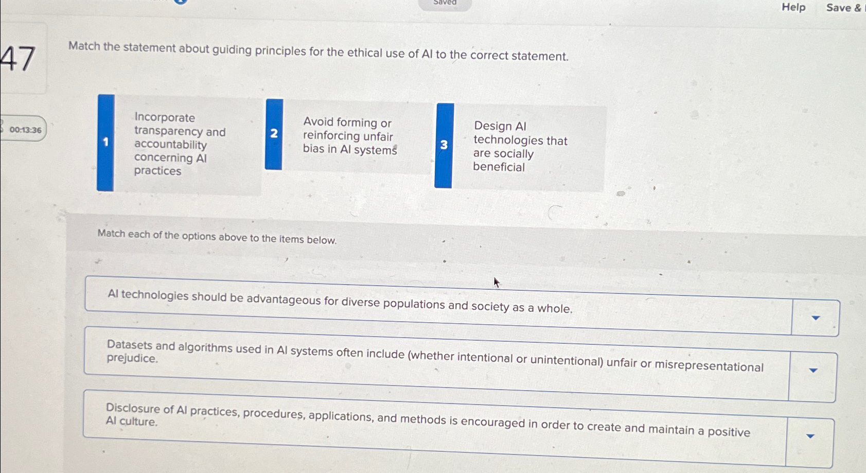 Solved HelpSave &Match the statement about guiding | Chegg.com