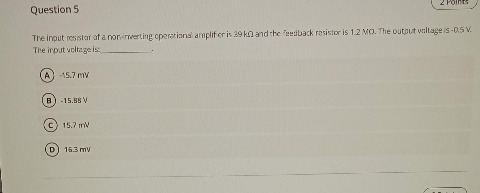 Solved The input resistor of a non-inverting operational | Chegg.com
