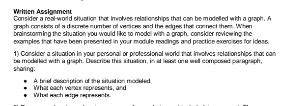 Solved Written AssignmentConsider a real-world situation | Chegg.com