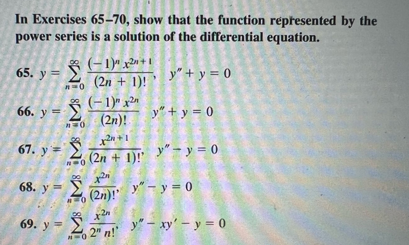 Solved In Exercises 65-70, ﻿show that the function | Chegg.com