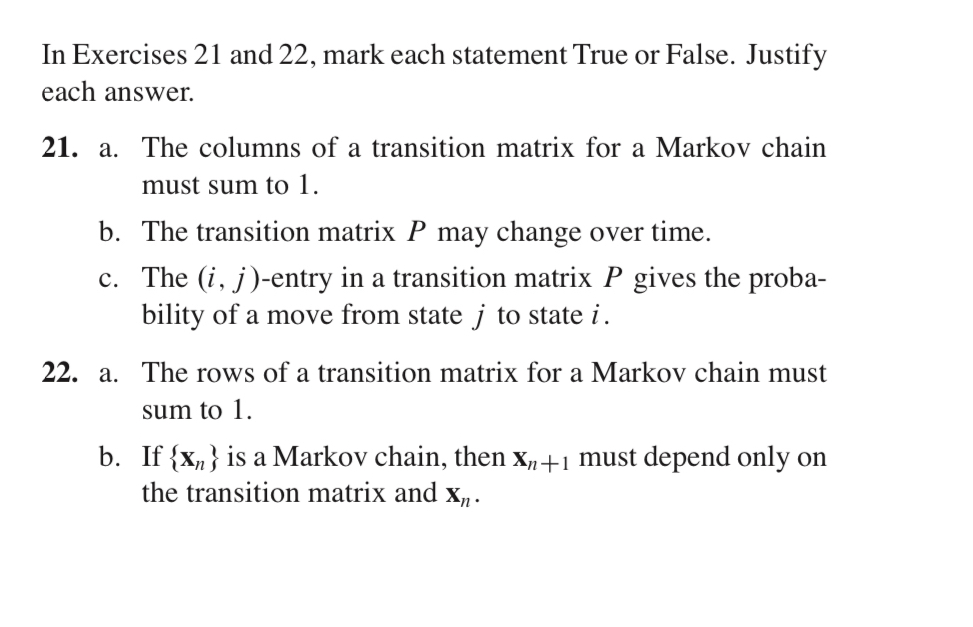 Solved In Exercises 21 ﻿and 22, ﻿mark each statement True or | Chegg.com