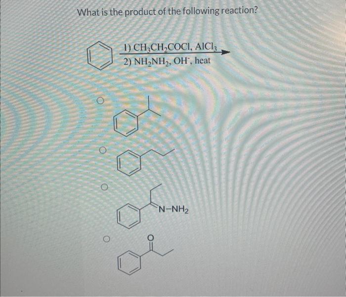 Solved What is the product of the following reaction? 1) | Chegg.com