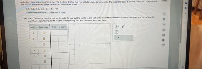 Solved (a) Graph the normal quantile plot for the data. To | Chegg.com