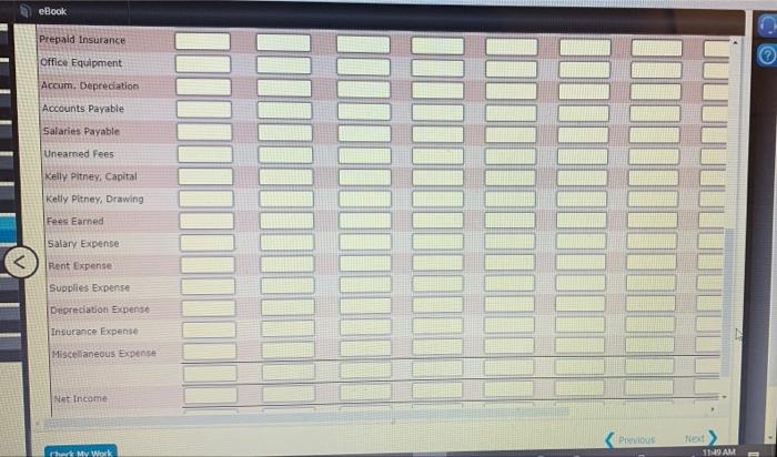 Comprehensive Problem 1 Part 5: Work Sheet The | Chegg.com