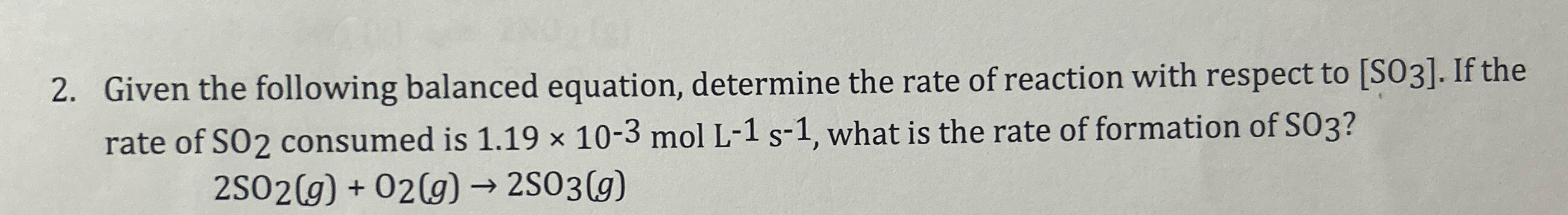 Solved Given the following balanced equation, determine the | Chegg.com