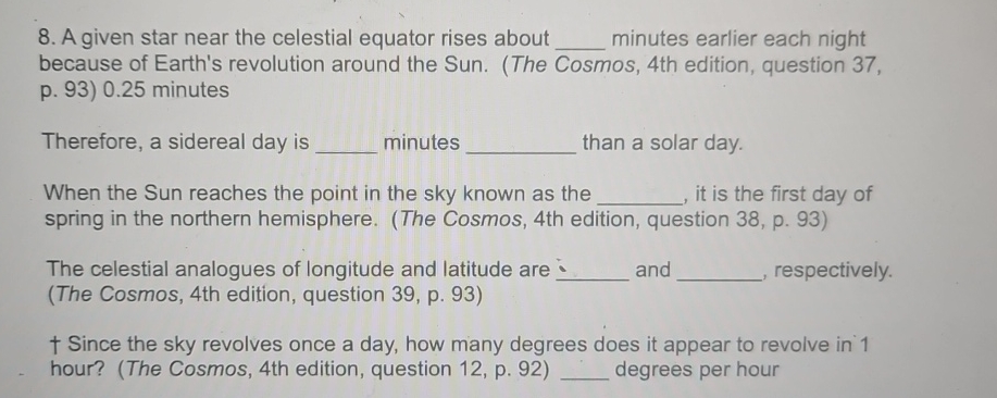 Solved A given star near the celestial equator rises about | Chegg.com