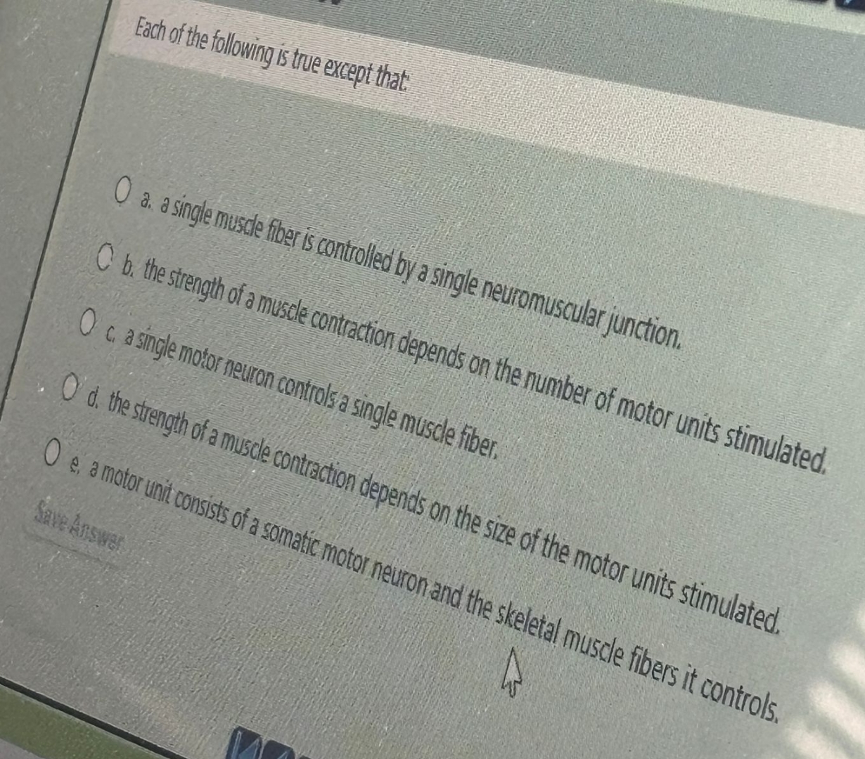 Solved Each of the following is true except that2. ﻿a single | Chegg.com