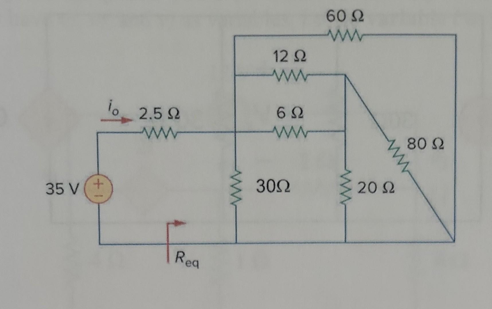Solved calculate the equivalent resistance for the circuit. | Chegg.com