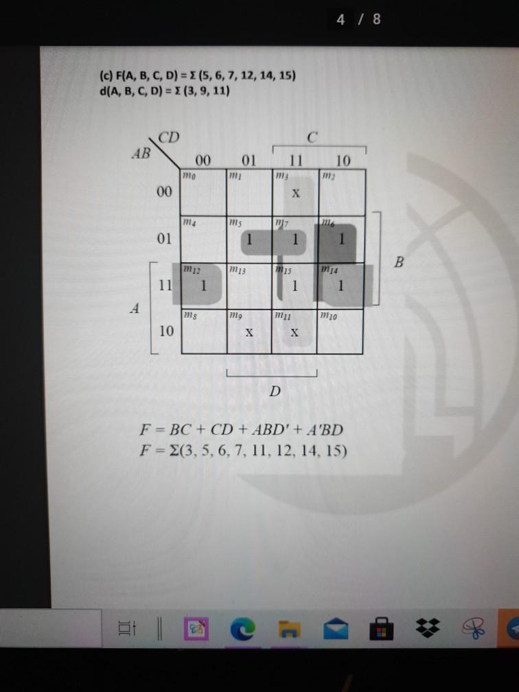 Solved Subject: Logic Gate Design (don't-care condition) why | Chegg.com