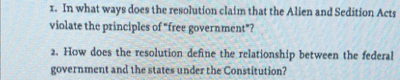 Solved In what ways does the resolution clai m ﻿that the | Chegg.com