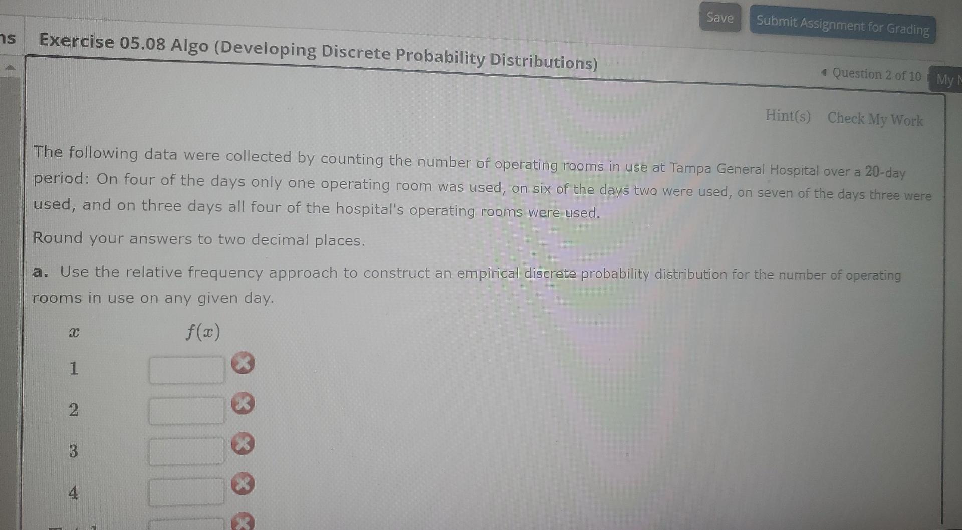 Solved Submit Assignment for Grading ns Exercise 05.08 Algo | Chegg.com