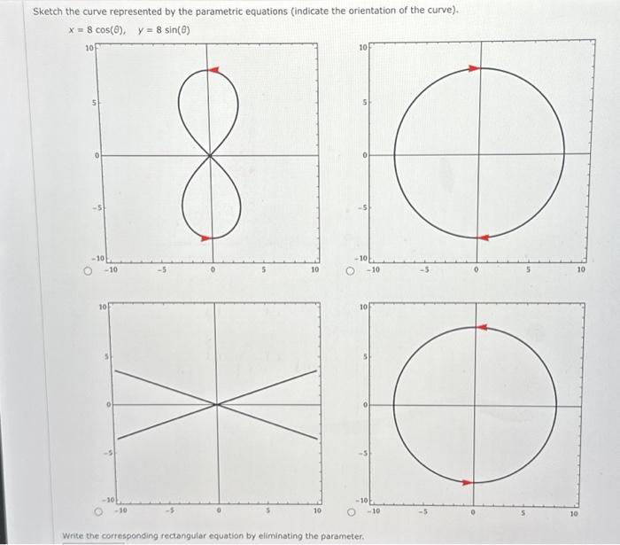 Solved Sketch the curve represented by the parametric | Chegg.com
