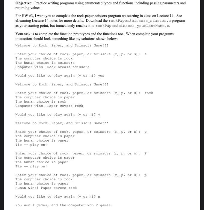 Solved Objective: Practice writing programs using enumerated | Chegg.com