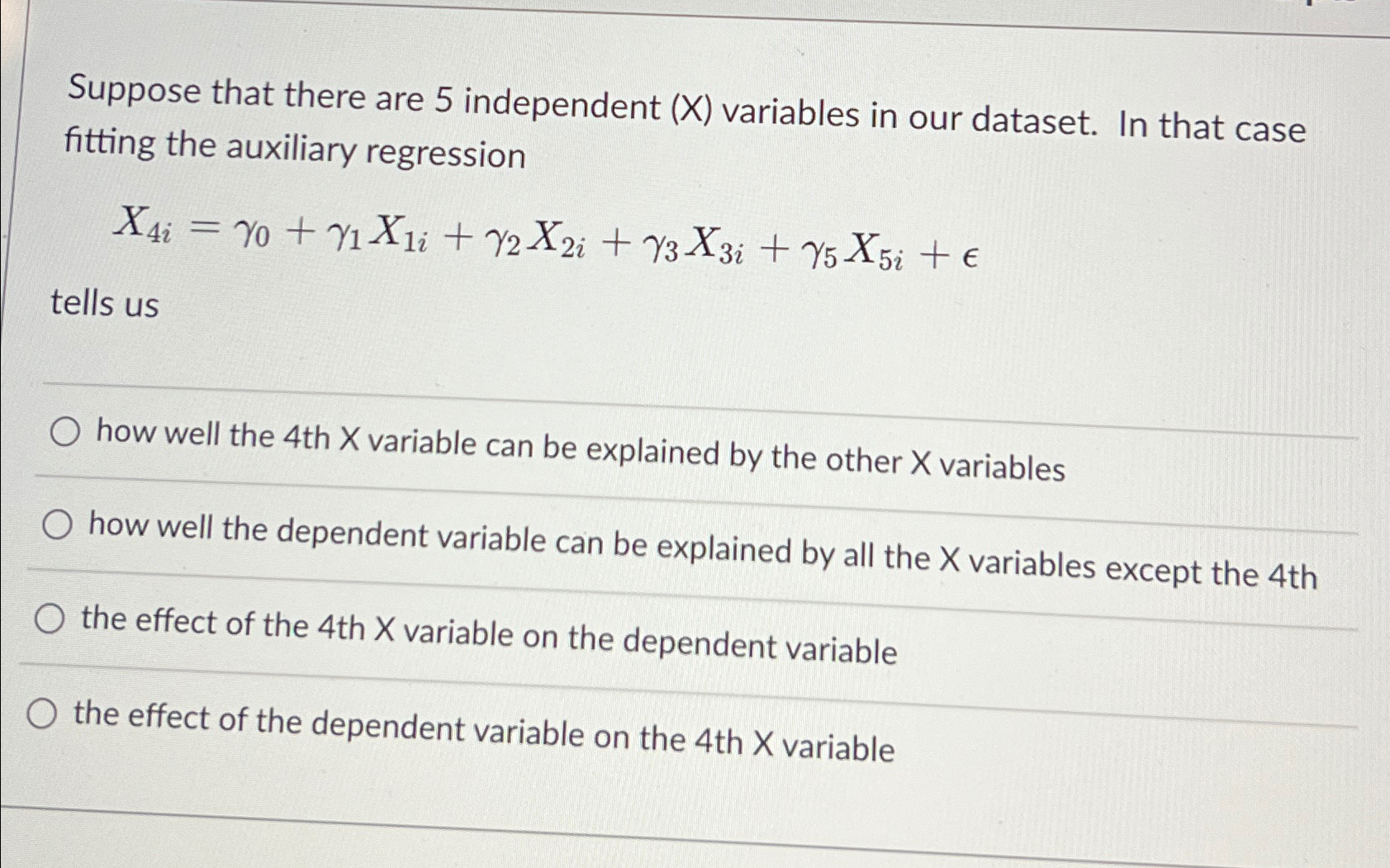 Solved Suppose that there are 5 ﻿independent (x) ﻿variables | Chegg.com