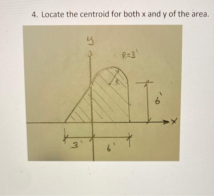 Solved Statics Problem: locate the centroid for both x and y | Chegg.com