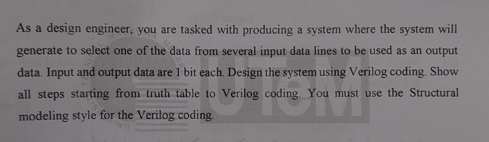 Solved As a design engineer, you are tasked with producing a | Chegg.com