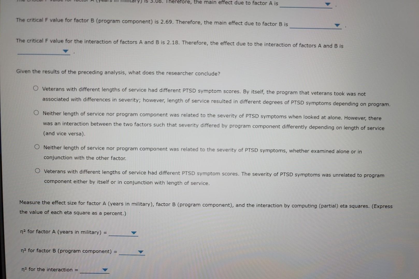 Solved 3. Measuring effect size for two-factor ANOVA It is | Chegg.com