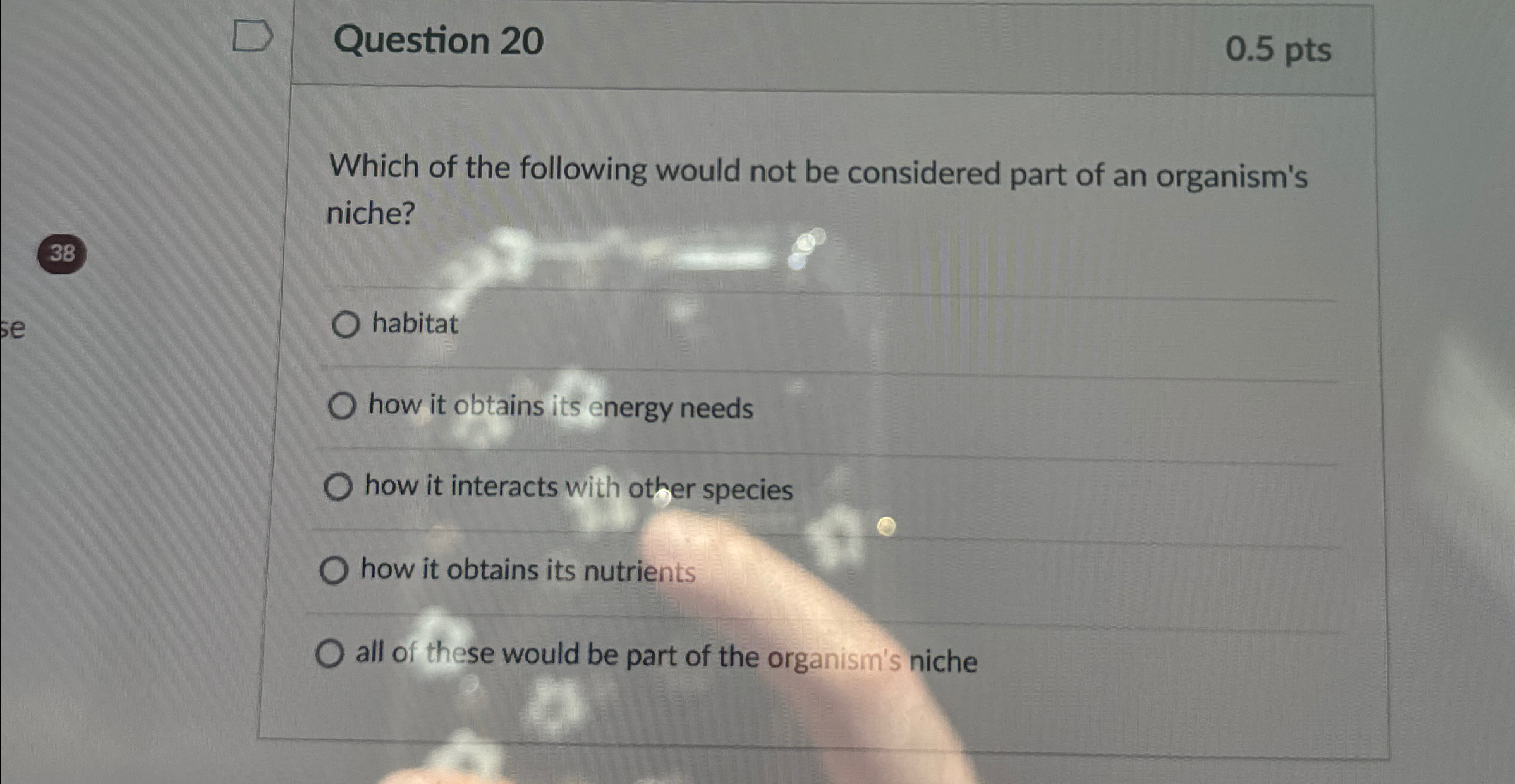 Solved Question 200.5ptsWhich of the following would not be | Chegg.com
