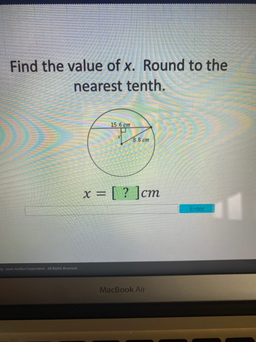 Solved Find the value of x. Round to the nearest tenth. 15.6 | Chegg.com