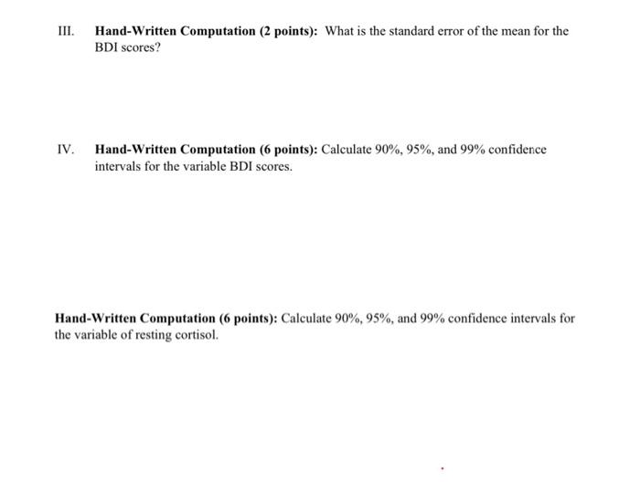 Solved Hand-Written Computation (4 points): For Beck | Chegg.com