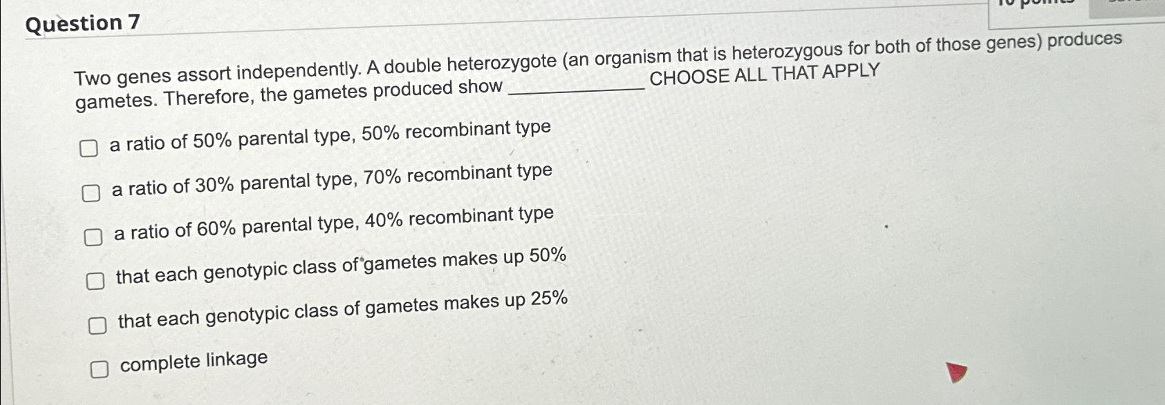 Solved Two genes assort independently. A double heterozygote | Chegg.com