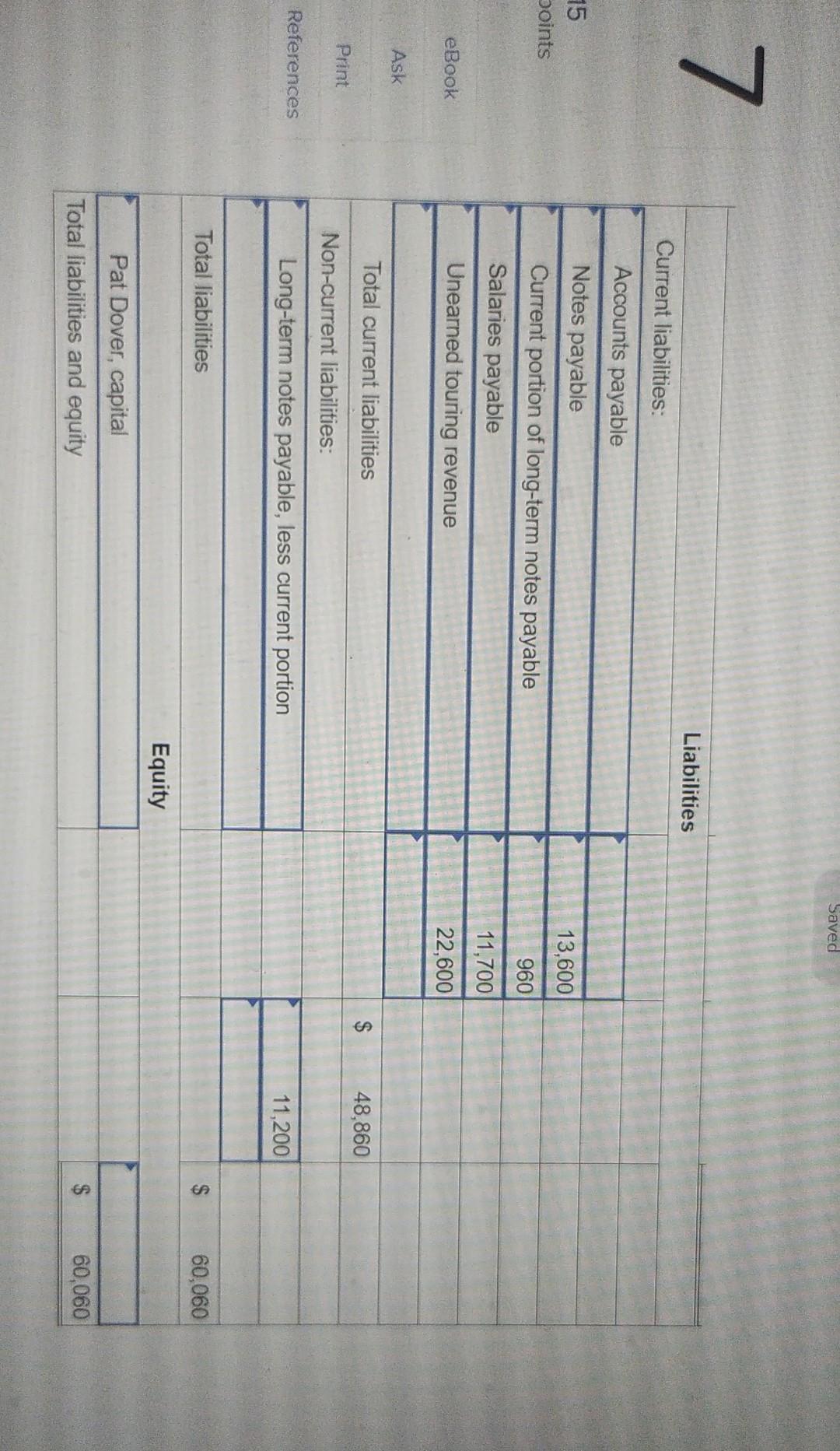 Solved Check my work A partial alphabetized list of adjusted | Chegg.com