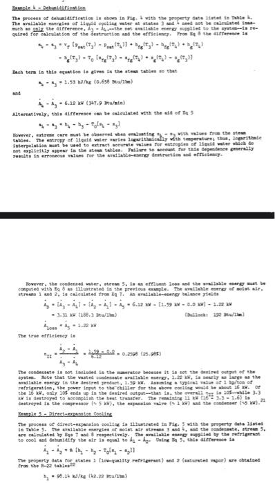Example 5 - Direct-expansion Cooling The process of | Chegg.com