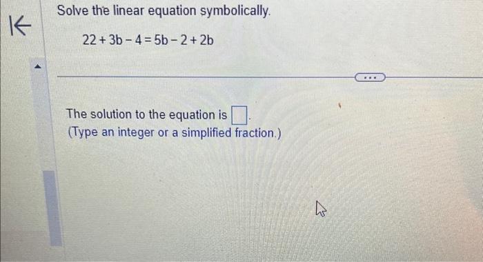 Solved Solve the linear equation symbolically. | Chegg.com