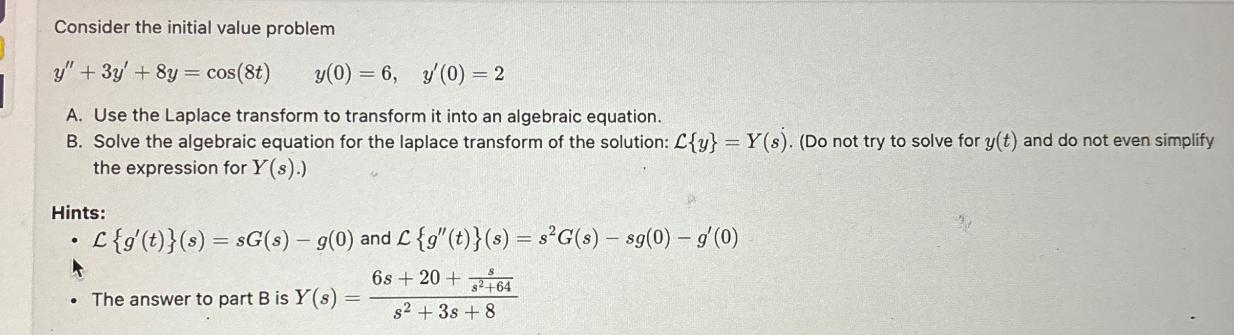 Solved Consider the initial value | Chegg.com