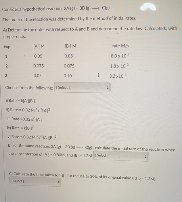 Solved Use the rate law from question 2 for the observed | Chegg.com