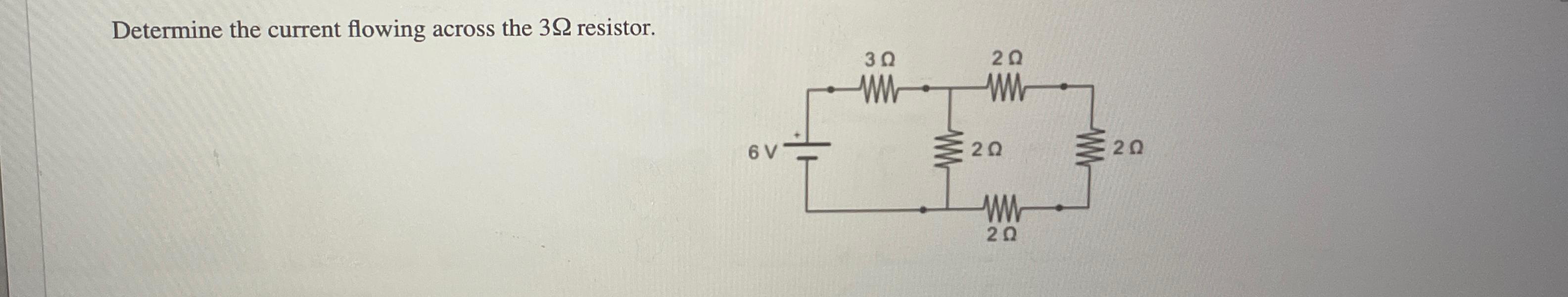 Solved Determine the current flowing across the 3Ω | Chegg.com