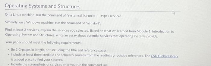 Solved Operating Systems and Structures On a Linux machine, | Chegg.com