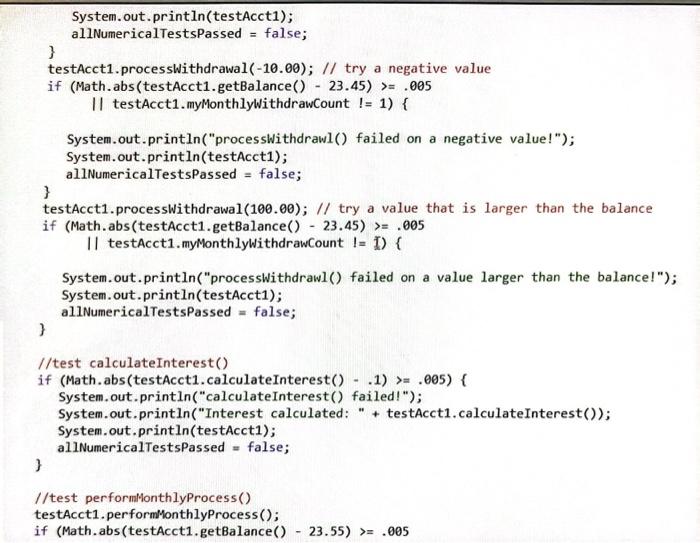 Solved 1. BankAccount.java public class BankAccount \{ | Chegg.com