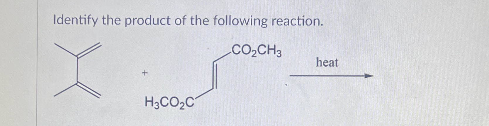 Solved Identify the product of the following reaction. | Chegg.com
