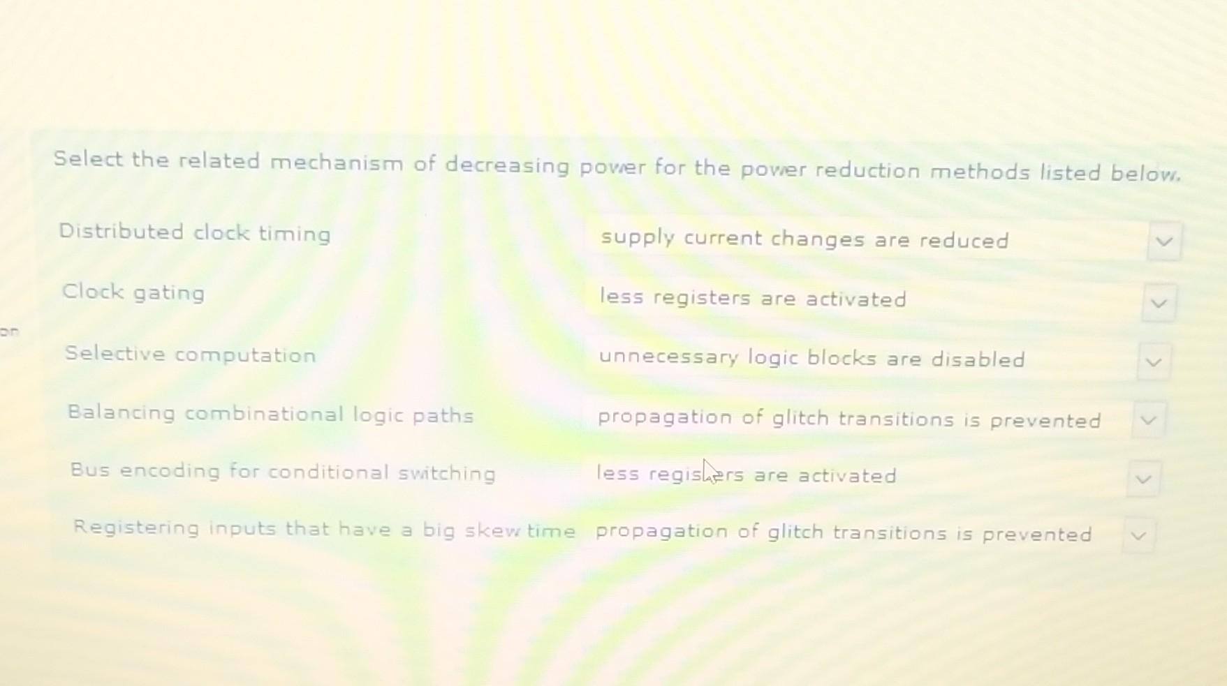 Solved Select the related mechanism of decreasing pover for | Chegg.com