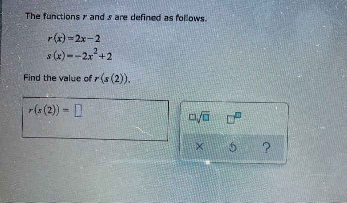 Solved The functions r and s are defined as follows. | Chegg.com