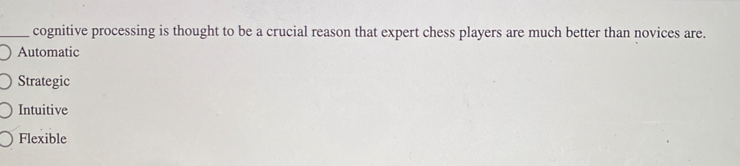 Solved cognitive processing is thought to be a crucial | Chegg.com