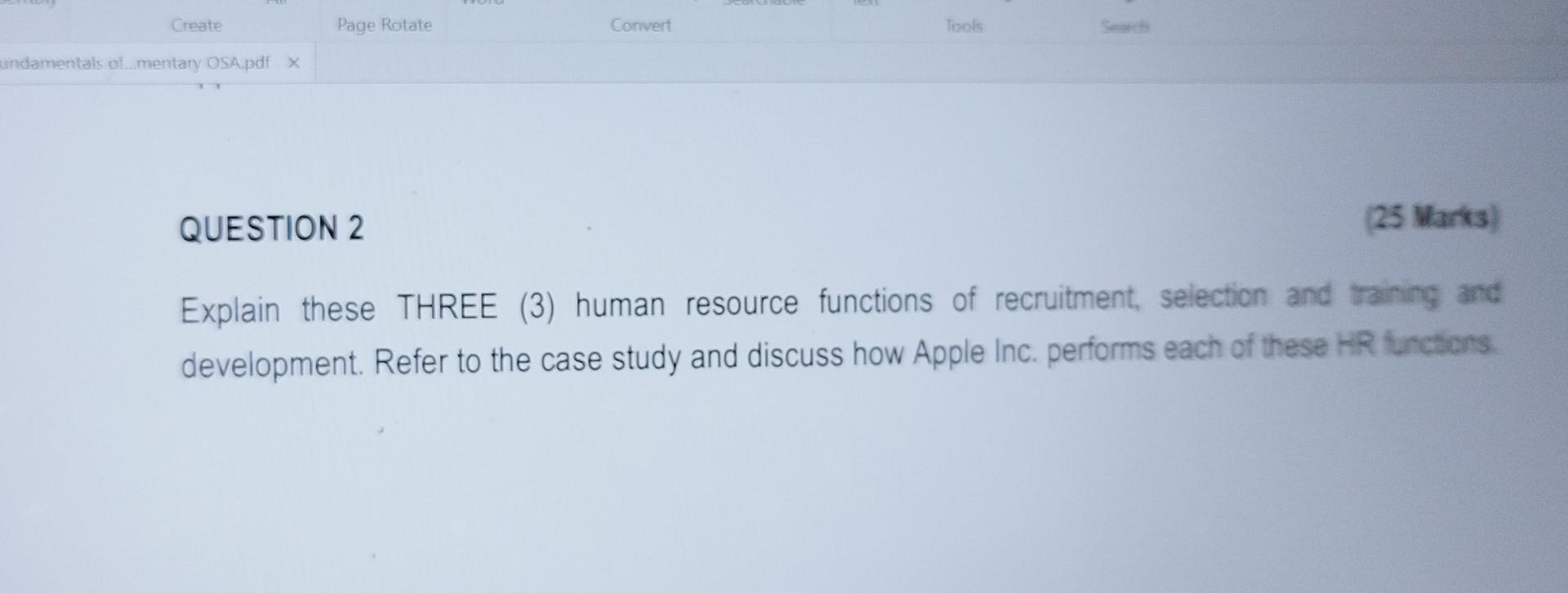 Solved QUESTION 2 Explain these THREE (3) human resource | Chegg.com