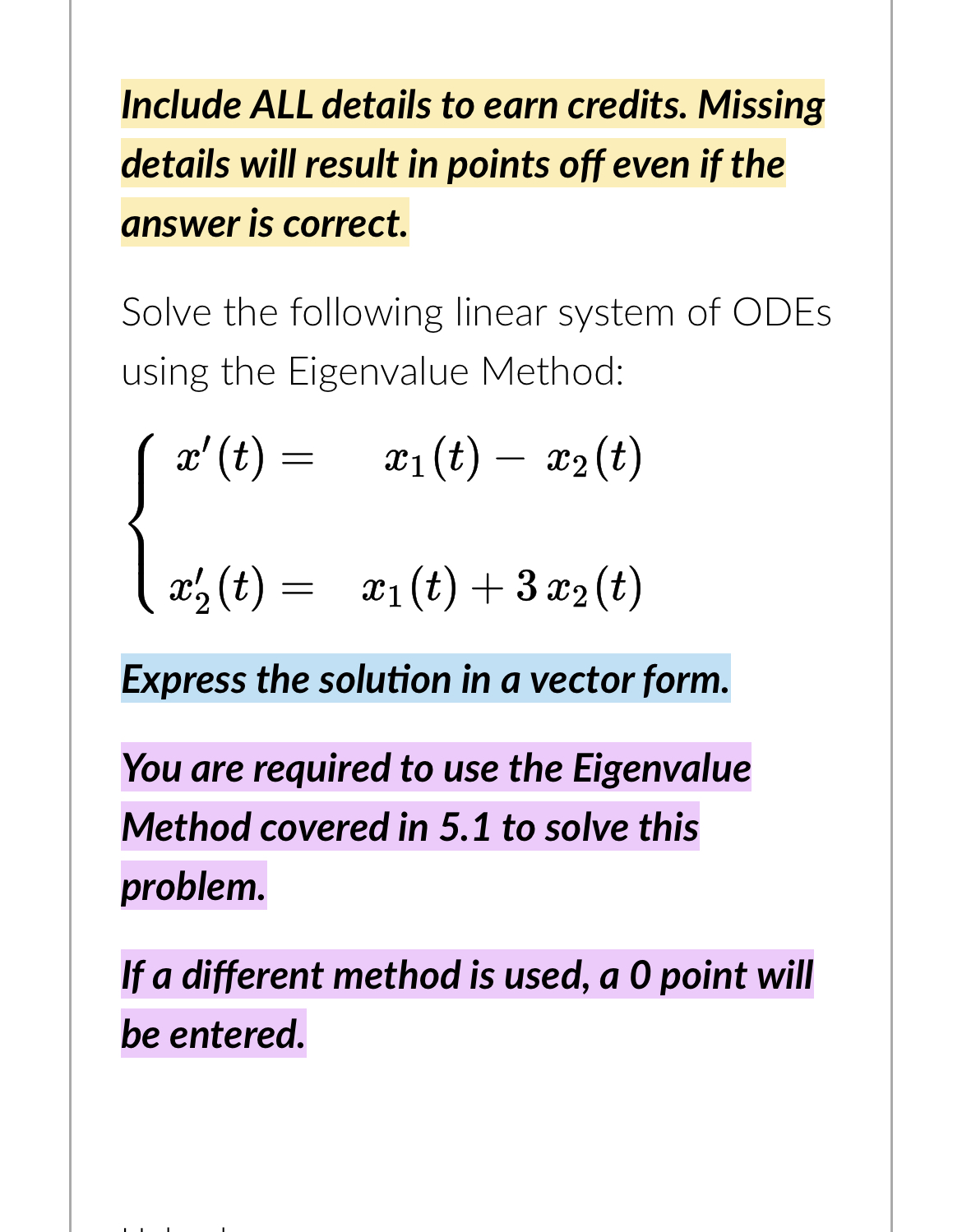 Solved Diffy QDifferential equationsinclude ALL details to | Chegg.com
